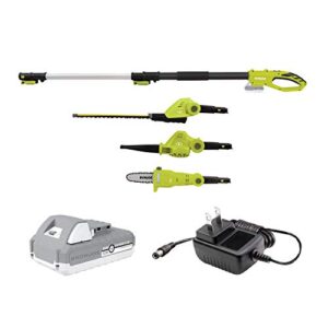 sun joe gts4001c garden tool system, (hedge trimmer, pole saw, leaf blower)