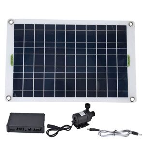 solar water pump kit, 800l h solar powered submersible pump with 50w 12v solar panel, ideal for small pond, garden, pool, fish , birdbath, hydroponics, aquaculture