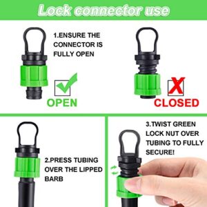 Hotop 12 Pieces Drip Irrigation Tubing End Cap Plug 1/2 Inch Universal End Cap Fitting, Compatible with 16-17mm Drip Tape Tubing Sprinkler System (Green)