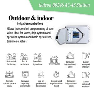 Galcon 8054S AC-4S Watering Timer Propagation & Irrigation Smart sprinkler Controller for Indoor & Outdoor with Daily / Cyclic Programming, Home or Gardens, Misting Seeds, Nurseries and Greenhouses