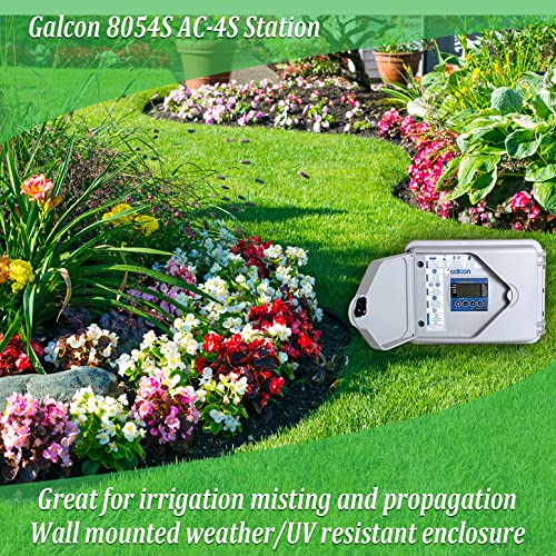 Galcon 8054S AC-4S Watering Timer Propagation & Irrigation Smart sprinkler Controller for Indoor & Outdoor with Daily / Cyclic Programming, Home or Gardens, Misting Seeds, Nurseries and Greenhouses