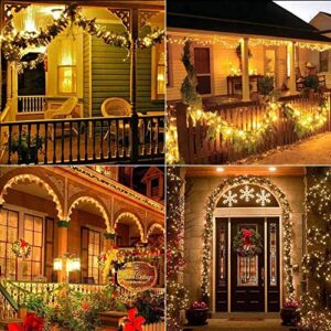 Brizled Solar Fairy Lights, 2 Pack Each 66ft 200 LED Super Bright Solar String Lights Waterproof, 8 Modes Outdoor Solar Twinkle Lights, Solar Powered Garden Lights String for Indoor Outside Warm White