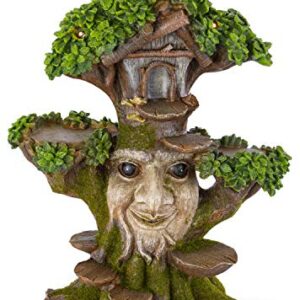 VP Home Enchanted Tree Solar Light for Home and Outdoor Decor, Enchanted Tree Solar Powered Flickering LED Garden Light Tree Backyard Halloween Decoration