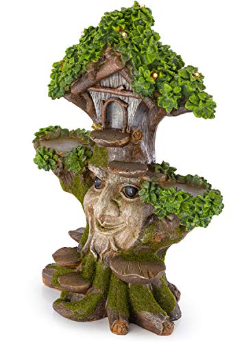 VP Home Enchanted Tree Solar Light for Home and Outdoor Decor, Enchanted Tree Solar Powered Flickering LED Garden Light Tree Backyard Halloween Decoration