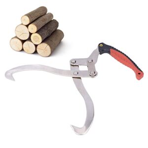 Restokki Log Carrier Log Tongs Log Lifting Grapple Hook Wooden Claw Suitable for Garden Wood Handling