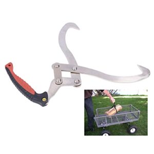 Restokki Log Carrier Log Tongs Log Lifting Grapple Hook Wooden Claw Suitable for Garden Wood Handling