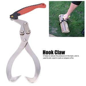 Restokki Log Carrier Log Tongs Log Lifting Grapple Hook Wooden Claw Suitable for Garden Wood Handling