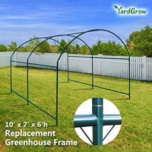 YardGrow Greenhouse Frames for Larger Hot Garden House Support Arch Frame Climbing Plants/Flowers/Vegetables (10'X7'X6')