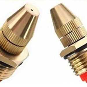 BIGBUY 1/2 Inch Garden Misting Nozzle Multiple Spray Patterns Brass Adjustable (2)