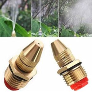 BIGBUY 1/2 Inch Garden Misting Nozzle Multiple Spray Patterns Brass Adjustable (2)