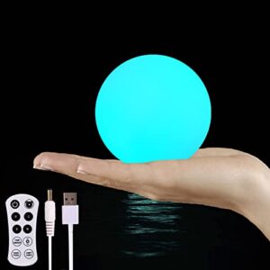 floating pool lights,rechargeable led color changing pool lights that float,3 inch led pool light with remote & hook for swimming pool pond spa bath garden,hot tub accessories,pool party decorations