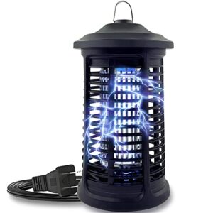 electric bug zapper indoor/outdoor, 4200v high powered mosquito zappers killer, waterproof insect fly zapper mosquito trap outdoor, mosquito lamp bulb, insect killer for home garden backyard, camping