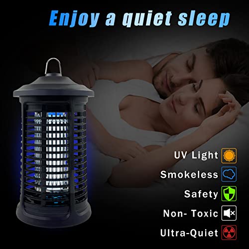 Electric Bug Zapper Indoor/Outdoor, 4200V High Powered Mosquito Zappers Killer, Waterproof Insect Fly Zapper Mosquito Trap Outdoor, Mosquito Lamp Bulb, Insect Killer for Home Garden Backyard, Camping