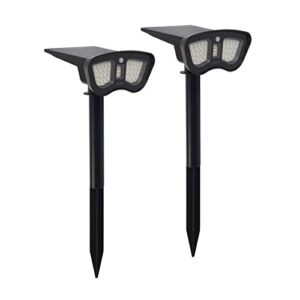 muasdae solar outdoor lights, solar lights outdoor waterproof, solar spot lights outdoor, ip67 waterproof adjustable wall light for patio pathway yard garden driveway pool