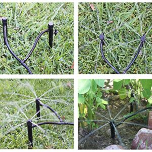 Goldenvalueable Drip Emitters 360 Degree Adjustable Water Flow Irrigation Drippers for Flower Beds, Vegetable Gardens, Herbs Gardens-50 PCS