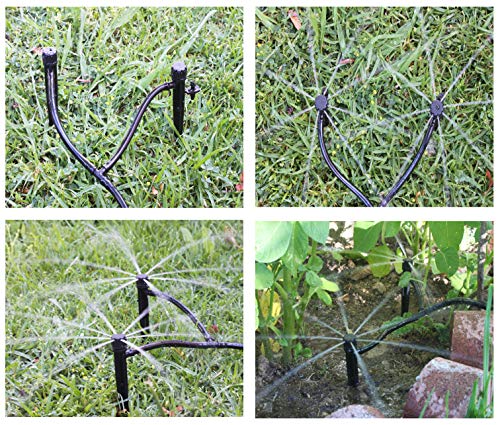 Goldenvalueable Drip Emitters 360 Degree Adjustable Water Flow Irrigation Drippers for Flower Beds, Vegetable Gardens, Herbs Gardens-50 PCS