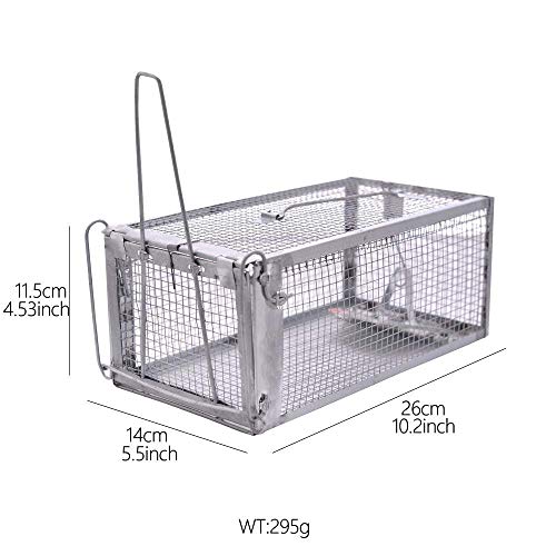 JGRZF Quality Chipmunk Trap 1 Door Humane Live Animal Mouse Cage Rat Mouse Mice Traps for Small Rodent Animals, for Indoor and Outdoor