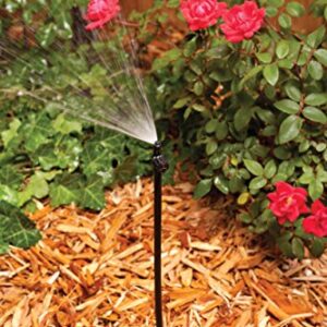 Rain Bird MSQ2PKS Drip Irrigation 10-32 Threaded Micro Nozzle, 0-10' Spray Distance, 2-Pack, Quarter-Circle 90° Pattern, Black