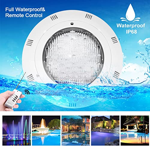 LED Pool Lights,LED Pool Light Waterproof IP68 Pool Lights 35W Multi Color Underwater Light Multicolor Light with Remote Control for Swimming Pool, Rockery, Aquarium, Garden,Waterfall