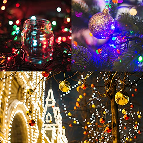 Koxly Solar String Lights,72FT 200 LED 8 Modes Solar Powered Christmas Lights Outdoor String Lights Waterproof Fairy Lights for Garden Party Wedding Xmas Tree