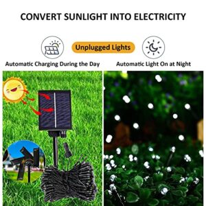 JIMACRO Solar String Light Garden, 22M/72FT 200LED Solar Powered Fairy Lights with Remote, Upgraded Solar Panel Waterproof String Lights for Outdoor Party Wedding Christmas Decorations