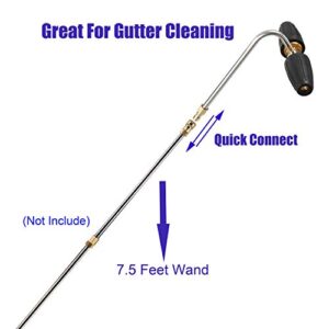 Tool Daily Gutter Cleaner Attachment for Pressure Washer, 2 Rotating Turbo Nozzle, 1/4 Inch Quick Connect, 3300 PSI