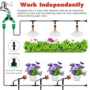 Garden Automatic Drip Irrigation Set,30m Adjustable Micro DIY Irrigation Kit Plant Water Saving System,Heavy Duty Tube Watering Kit for Patio Lawn Garden Greenhouse Flower Bed