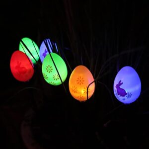 25Ft 20 LED Solar Easter Eggs Stake Lights for Easter Decorations, 8 Modes Solar Easter Eggs Lights, Waterproof Solar Easter Yard Stake for Outdoor Easter Decor Garden Yard Pathway Lawn Spring Decor