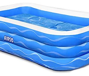 Inflatable Swimming Pool Family Full-Sized Inflatable Pools 118" x 72" x 22" Thickened Family Lounge Pool for Kids & Adults Oversized Kiddie Pool Outdoor Blow Up Pool for Backyard, Garden