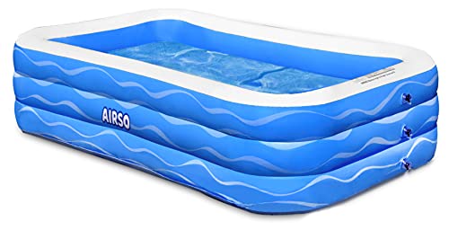 Inflatable Swimming Pool Family Full-Sized Inflatable Pools 118" x 72" x 22" Thickened Family Lounge Pool for Kids & Adults Oversized Kiddie Pool Outdoor Blow Up Pool for Backyard, Garden