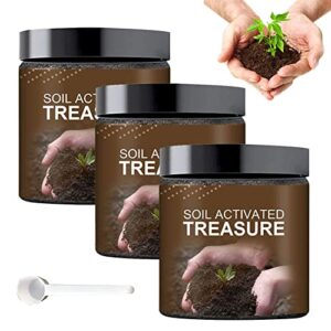 soil activated treasure, organic soil improver, premium soil activators for raised garden beds, potting mix, lawns and gardens (3pcs)