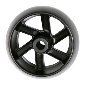 husqvarna 589527301 wheel, black/gray/white/yellow/orange 4 inch