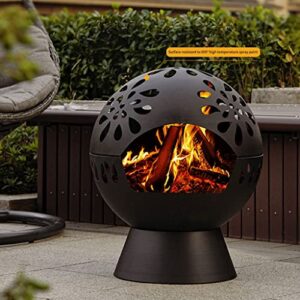 JAHH Winter Heating Bonfire Furnace Hollow Out Planet Stove Garden Household Fire Pit Outdoor Courtyard Firewood Stove Decoration