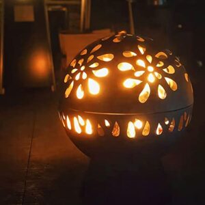 JAHH Winter Heating Bonfire Furnace Hollow Out Planet Stove Garden Household Fire Pit Outdoor Courtyard Firewood Stove Decoration