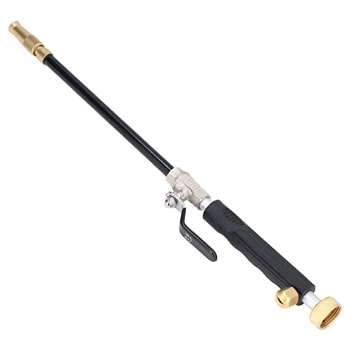 Watering Sprayer Flexible Garden Wand Jet Adjustable High Cleaning Pressure Power Washer Wand with Nozzles Connector Universal Hose End for Gutter Patio Car Pet Window Cleaning Tool