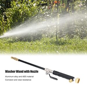 Watering Sprayer Flexible Garden Wand Jet Adjustable High Cleaning Pressure Power Washer Wand with Nozzles Connector Universal Hose End for Gutter Patio Car Pet Window Cleaning Tool