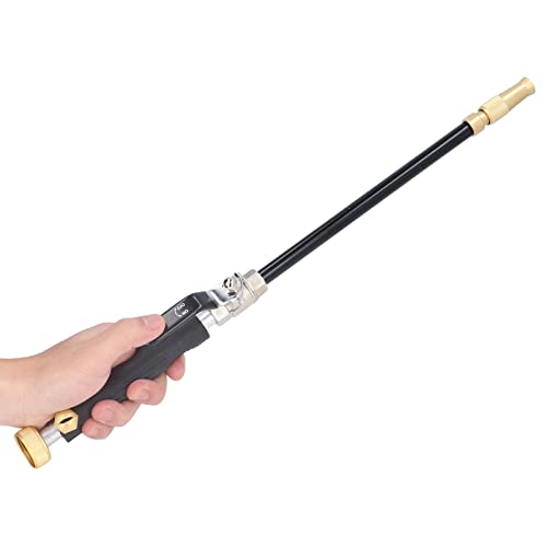 Watering Sprayer Flexible Garden Wand Jet Adjustable High Cleaning Pressure Power Washer Wand with Nozzles Connector Universal Hose End for Gutter Patio Car Pet Window Cleaning Tool