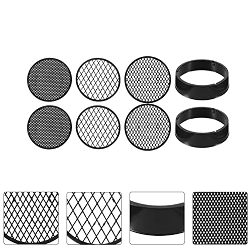 2 garden soil sifter Sets Garden Riddle Sieve Mesh Garden Mini Metal Stackable Sifting Pan Soil Sand Sieve Gardening Tool Riddle Soil Sieve Set Garden Soil classifier sifting pan Supplies soil sieve