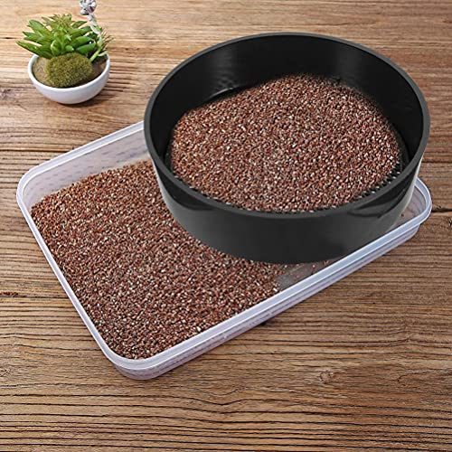 2 garden soil sifter Sets Garden Riddle Sieve Mesh Garden Mini Metal Stackable Sifting Pan Soil Sand Sieve Gardening Tool Riddle Soil Sieve Set Garden Soil classifier sifting pan Supplies soil sieve