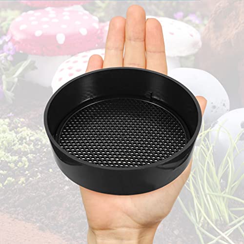 2 garden soil sifter Sets Garden Riddle Sieve Mesh Garden Mini Metal Stackable Sifting Pan Soil Sand Sieve Gardening Tool Riddle Soil Sieve Set Garden Soil classifier sifting pan Supplies soil sieve