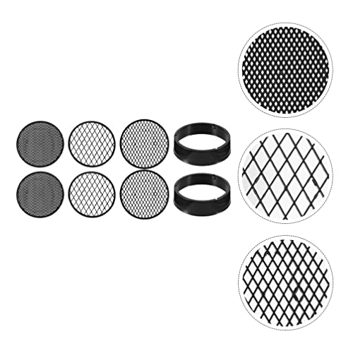 2 garden soil sifter Sets Garden Riddle Sieve Mesh Garden Mini Metal Stackable Sifting Pan Soil Sand Sieve Gardening Tool Riddle Soil Sieve Set Garden Soil classifier sifting pan Supplies soil sieve