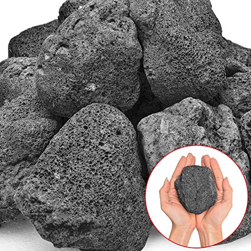 Stanbroil Lava Rock Granules - Decorative Landscaping for Fire Bowls, Fire Pits, Gas Log Sets, Indoor or Outdoor Fireplaces - 10 lb.Bag(2.75"-5")