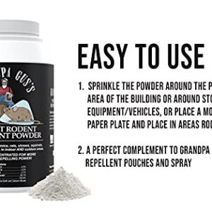 Grandpa Gus's Potent Rodent Repellent Powder Concentrate, Deters Rodents/Mice/Rats from Farm/Home/Garden/RV/Boat/Car/Garage & Chewing on Wires, 24 oz