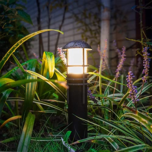 Malibu Aged Iron Collection LED Bollard Pathway Light LED Low Voltage Landscape Lighting Outdoor Bollard Path Lights for Lawn Patio Yard Walkway Driveway Pathway Garden Landscape 8400-4320-01, Black