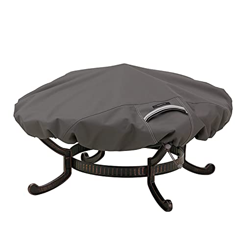 Classic Accessories Ravenna Water-Resistant 44 Inch Round Fire Pit Cover, Outdoor Firepit Cover