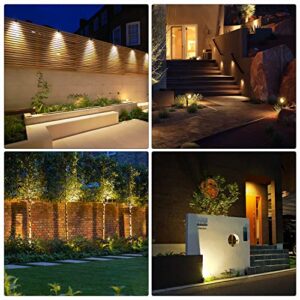 MEIKEE 9W LED Landscape Lights IP66 Waterproof Outdoor 110V Landscape Spotlight Pathway Lights for Yard, Lawn,Garden with US 3-Plug 3000K Warm White Lights (2 Pack)