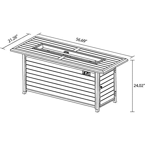 Better Homes and Gardens Carter Hills 57" Gas Fire Pit