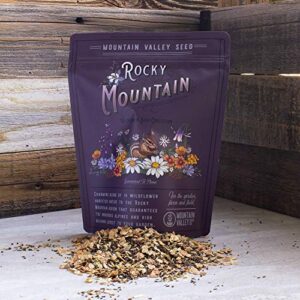 Package of 80,000 Wildflower Seeds - Rocky Mountain Wildflower Mix Seeds Collection - 18 Assorted Varieties of Non-GMO Heirloom Flower Seeds for Planting Including Larkspur, Poppy, Columbine, & Daisy