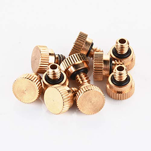 BLUECELL 10PCS 10/24 Screw Thread Brass Misting Nozzle Plug for Outdoor Cooling System