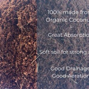 Southside Plants Coco Peat Coconut Substrate for Garden Potting Soil - 100% Organic & Eco-Friendly 1.4 lb Brick for Indoor & Outdoor Flowers & Plants Growth – 650 Grams